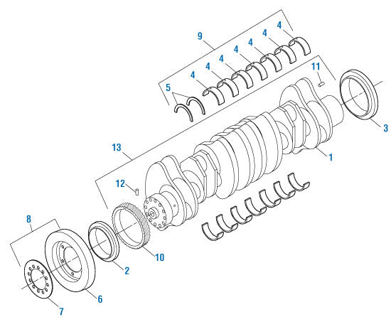 PAI 370180E CATERPILLAR 2436718 MAIN BEARING SET STD 3406 C15 C16 C18 ...
