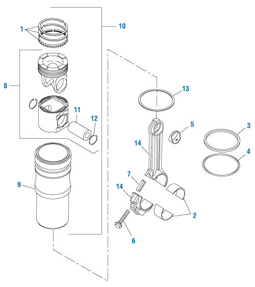 PAI ESL-8288 MACK 509GC463 CYLINDER SLEEVE (E7 / E-TECH / ASET ...