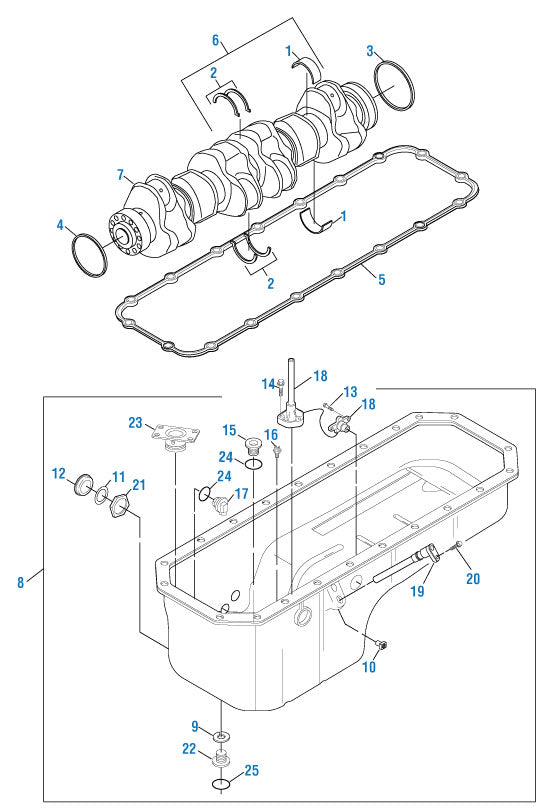 PAI 831051 MACK 21293367 OIL PAN GASKET (MP8 / D13 / DXI 13) (20515881 ...