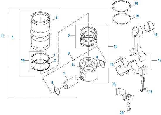 PAI 505192 CUMMINS 3685672 INTERMEDIATE PISTON RING (ISX) – Woodline Parts