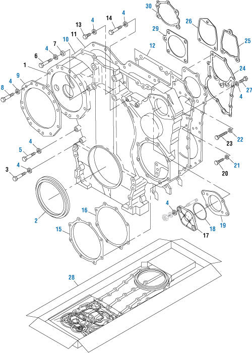 PAI 331409 CATERPILLAR 2341874 FRONT GASKET KIT (3406B) 8C4457, 6V9222 ...