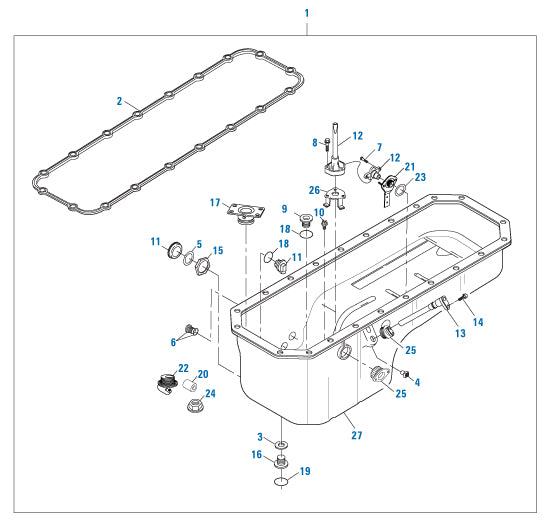 PAI 831050 MACK 20539127 OIL PAN GASKET (MP7 / D11 / DXI11) (742053912 ...