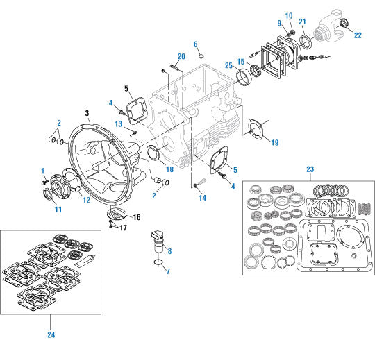 PAI 900470 FULLER K-3423 BEARING KIT 5406 66205A 6206A 6306A 6406A OEM ...