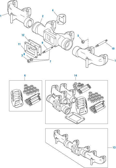 PACK OF 5 PAI EGS-3890-020 MACK 590GB1189A TURBOCHARGER GASKET (USA ...