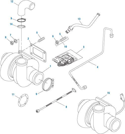 PAI 680302 DETROIT DIESEL 23539290 TURBOCHARGER OIL FEED LINE ASSEMBLY ...