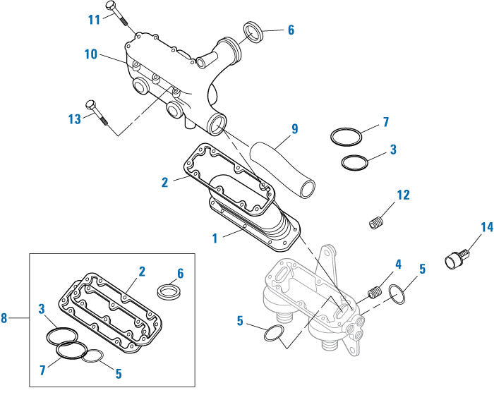 PAI 631304 DETROIT DIESEL 23537789 OIL COOLER GASKET KIT SERIES 60 USA ...