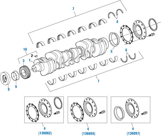 PAI 136062 CUMMINS 4089544 REAR CRANKSHAFT SEAL KIT (DRY CLUTCH ...