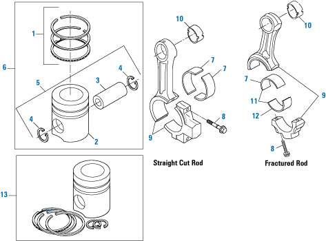 PAI 171637 CUMMINS 4943979 CONNECTING ROD (ISB / QSB) (FRACTURED ...