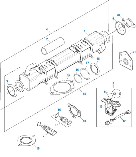 5 PACK PAI 131762 CUMMINS 4932615 EGR COOLER CONNECTION GASKET (USA ...