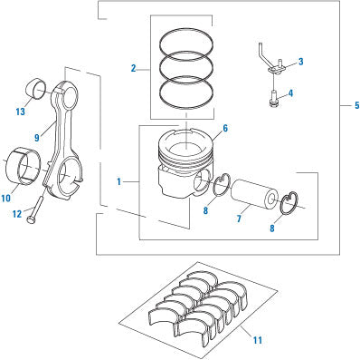 PAI 671575A DETROIT DIESEL A4720300960 ROD BEARING KIT (DD15) (STD) (S ...