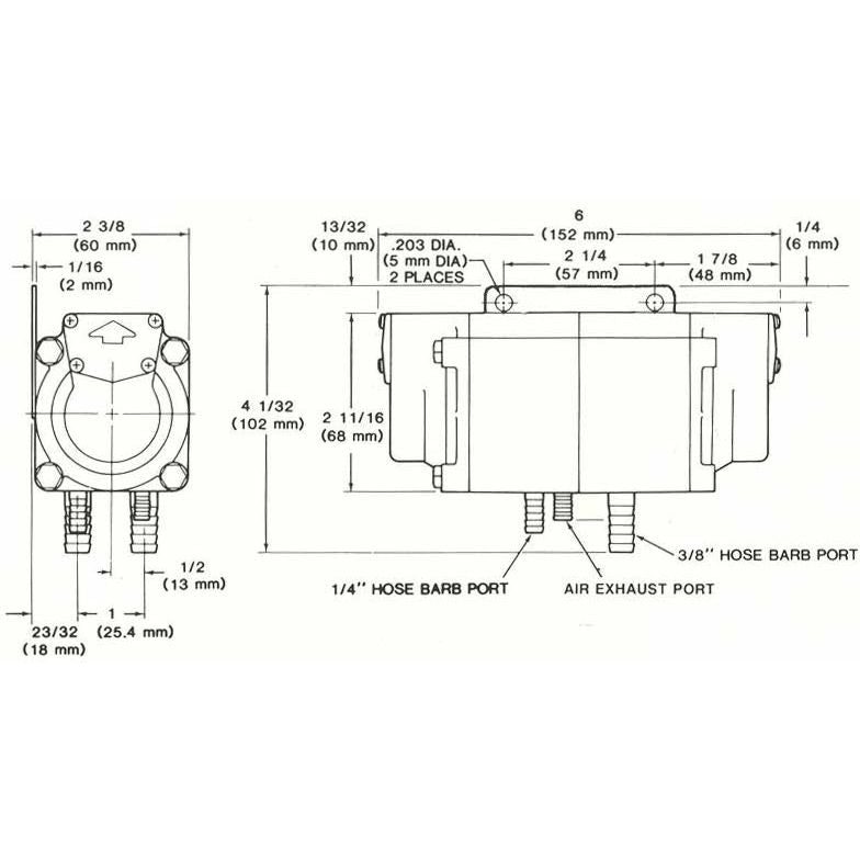 Flojet® N5100050A Air Operated Diaphragm Pump (APU) (Geolast) (2.5GPM ...