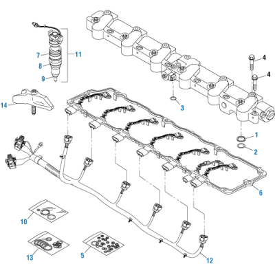 PAI 431320 NAVISTAR 1842380C95 VALVE COVER GASKET ASSY DT466E / DT530E ...